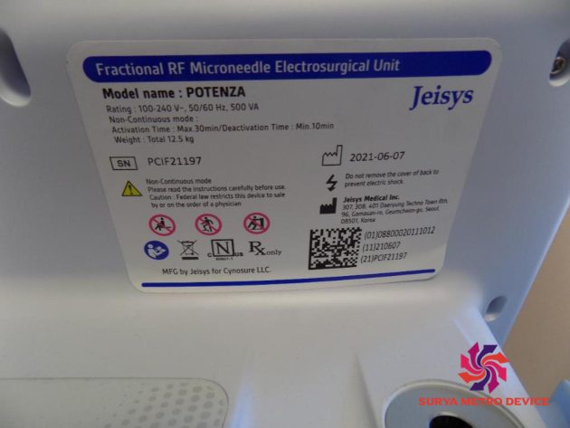 Cynosure Potenza RF Microneedling - Surya Metro Device